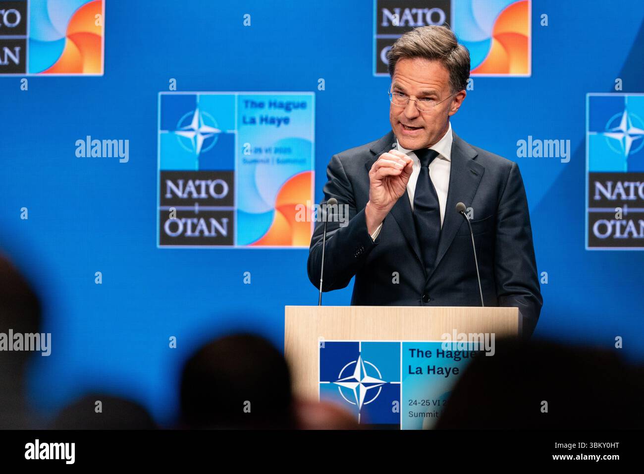 DEN HAAG, NETHERLANDS - JUNE 23: NATO Secretary General Mark Rutte ...