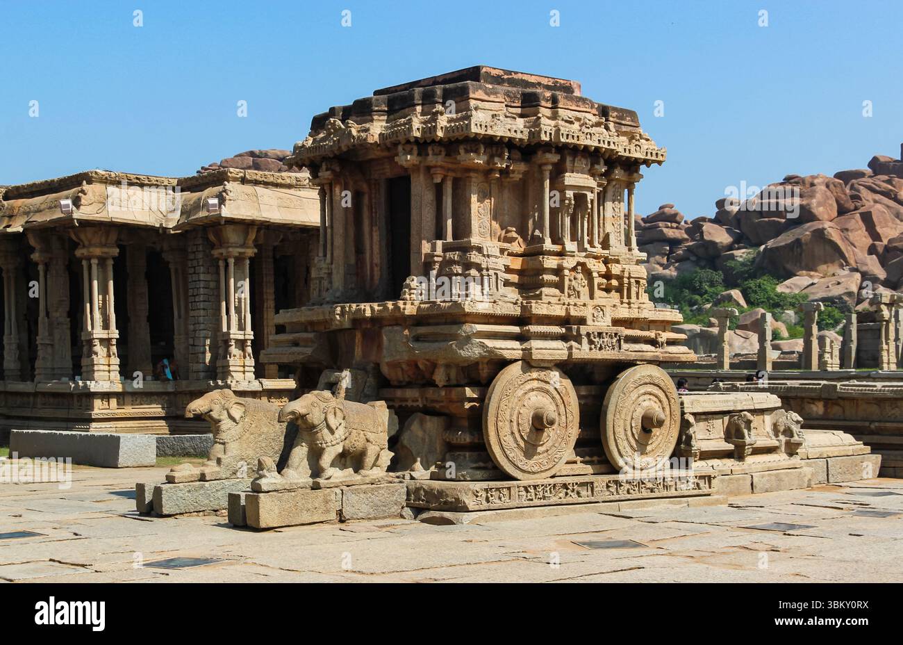 Stone Chariot of Hampi Stock Photo - Alamy