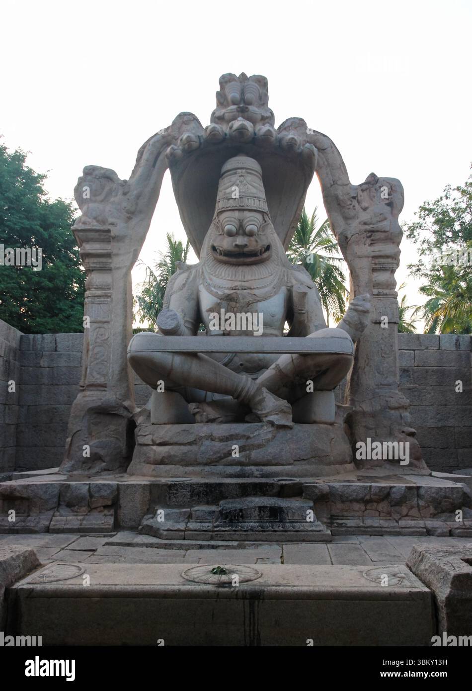 Ugra Narasimha Statue, Hampi Stock Photo - Alamy
