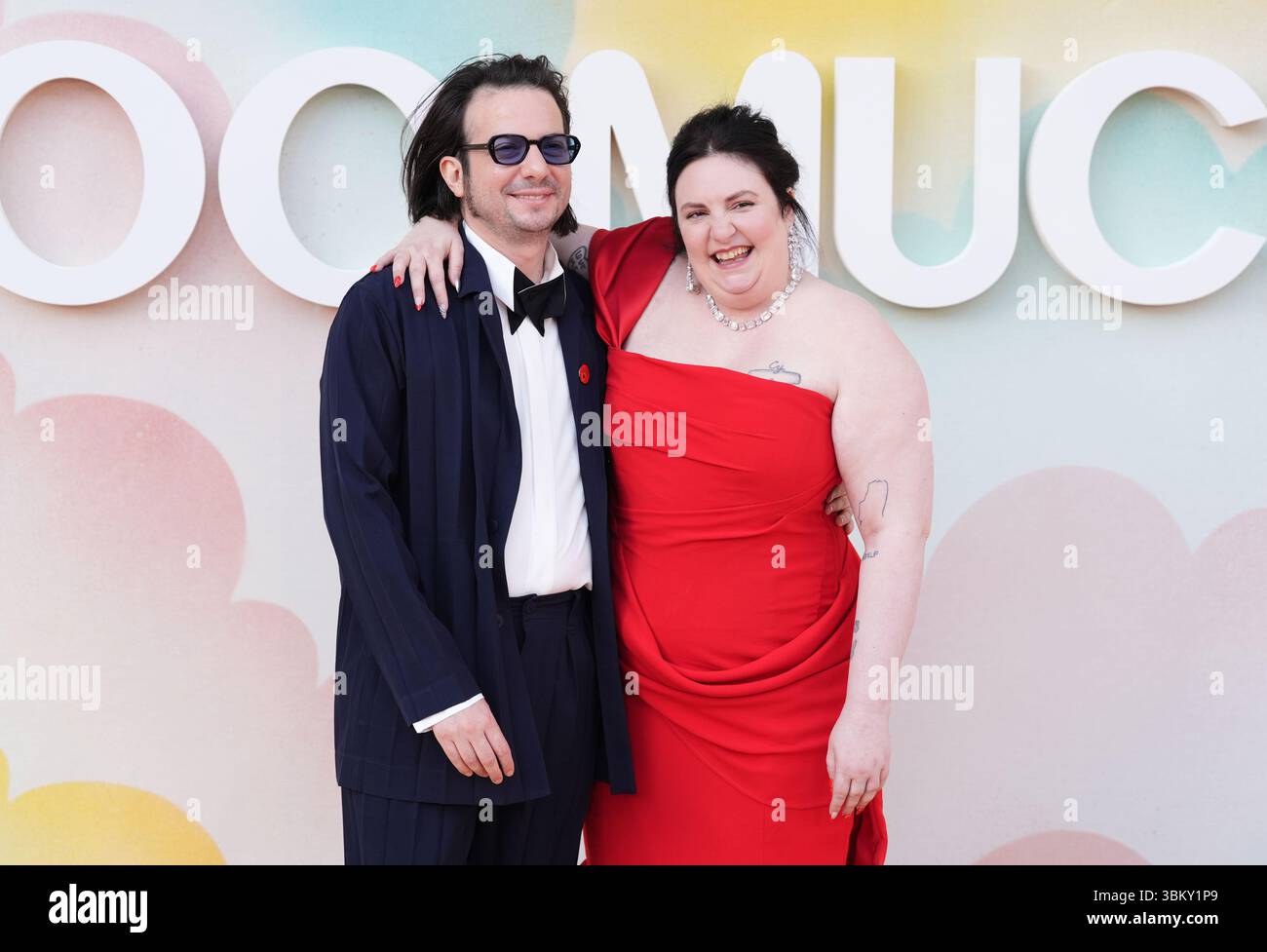 Luis Felber and Lena Dunham attend a special screening of Too Much UK ...
