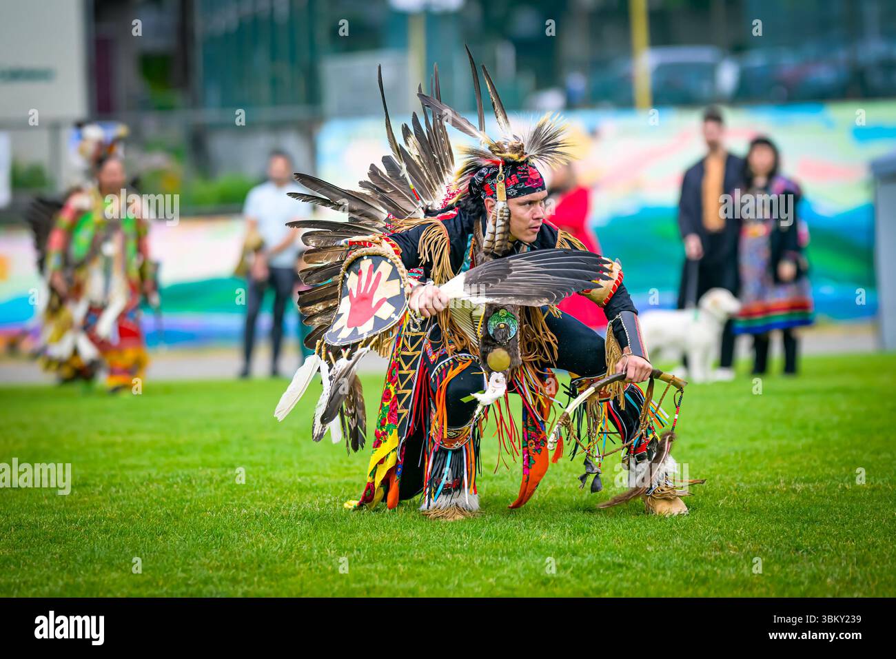 Pow Wow Dancers, National Indigenous Peoples Day, Vancouver, British ...