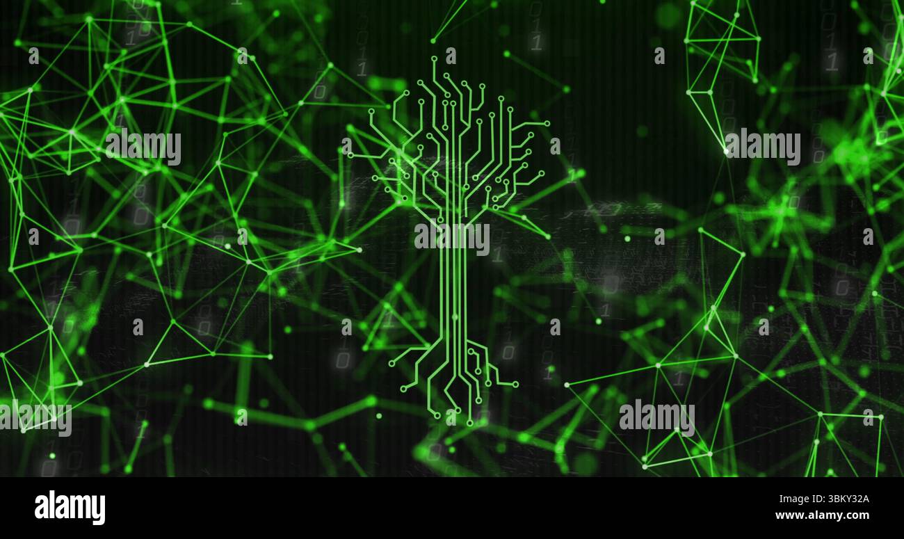 Neon green network overlay hi-res stock photography and images - Alamy
