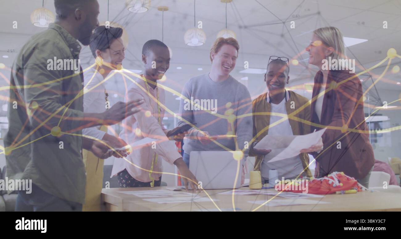 Diverse group six professionals smiling hi-res stock photography and ...