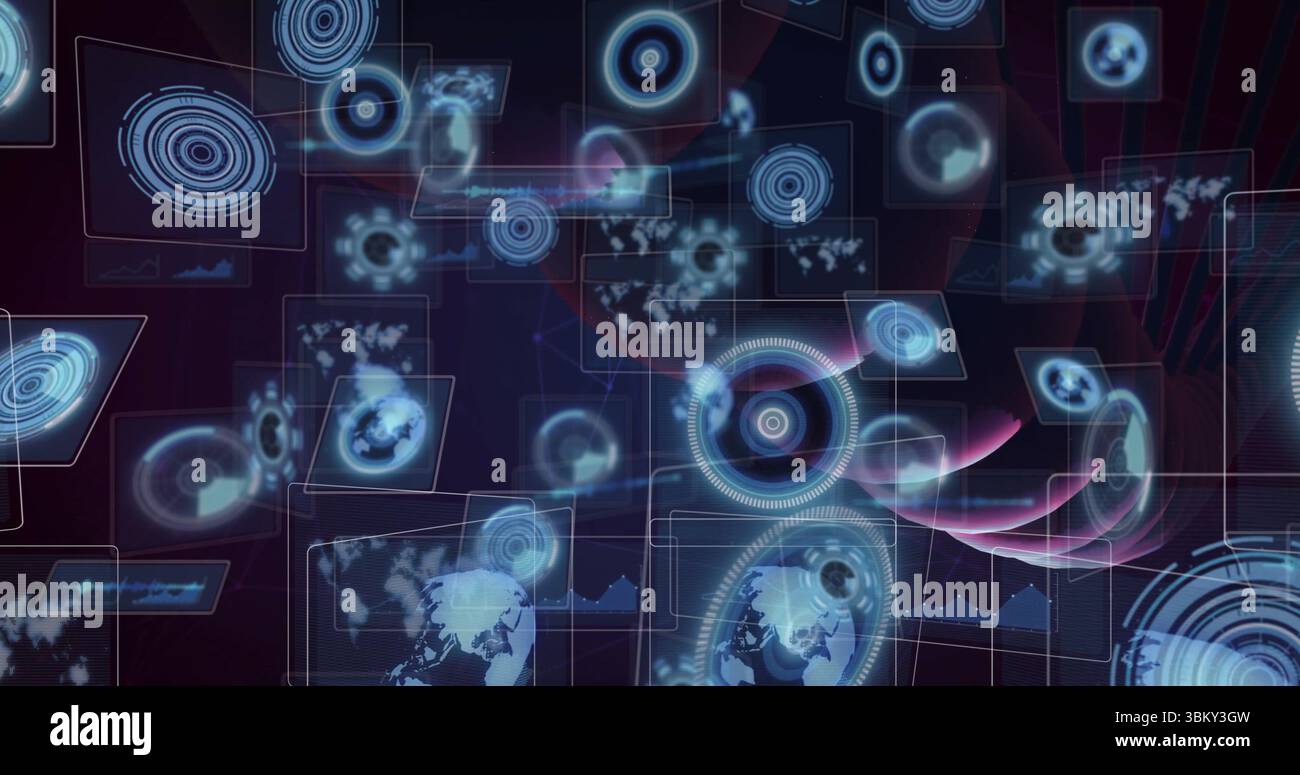 Futuristic map interface displaying hi-res stock photography and images ...