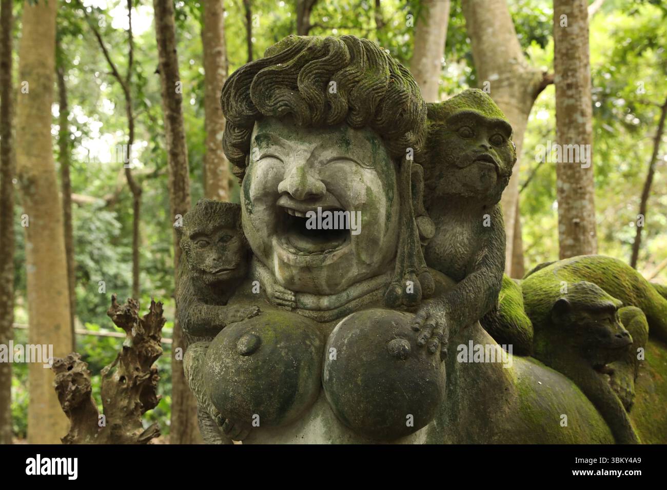 Bali, Indonesia - June 2, 2025: Ancient fertility goddess statue in ...