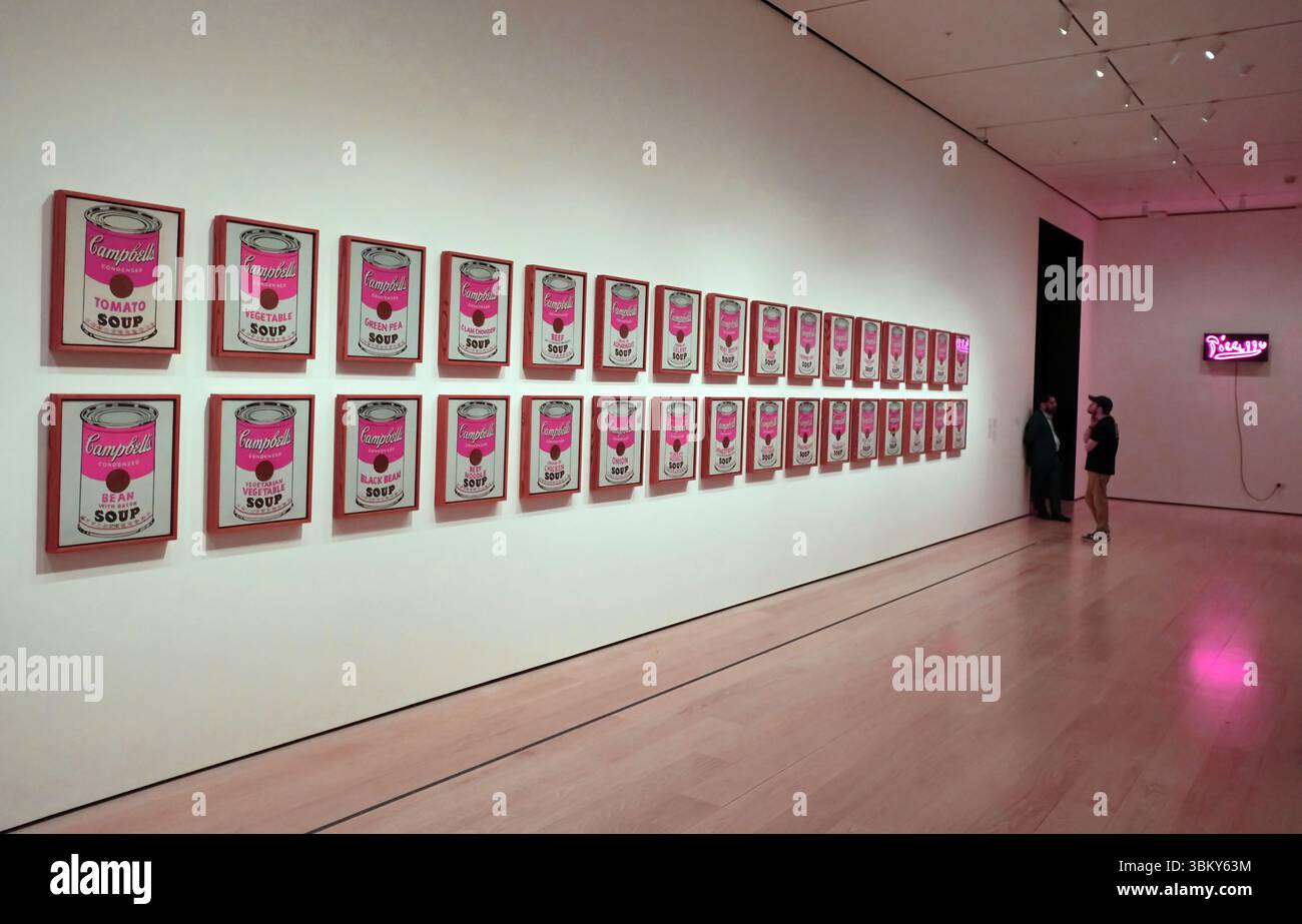 Visitors Andy Warhol's work - Campbell's Soup Cans, 1962 - MoMA New ...