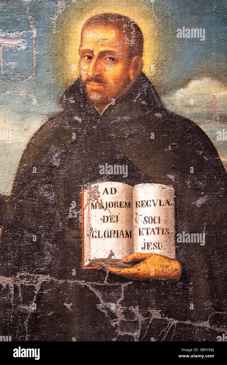 Saint Ignatius of Loyola, 17th century painting on canvas, anonymous ...