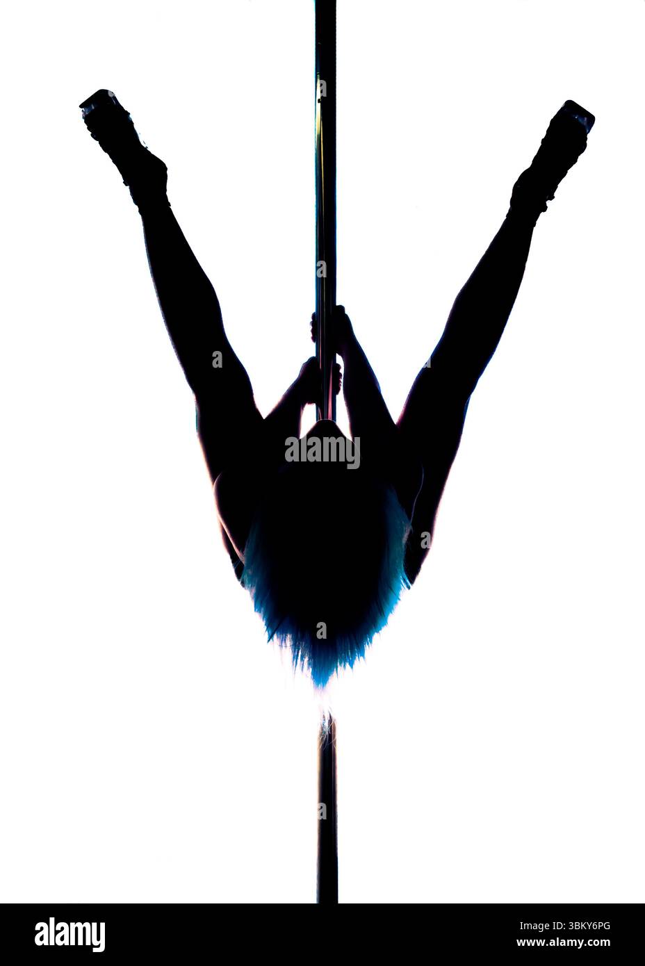 Woman performing inverted pole hi-res stock photography and images - Alamy