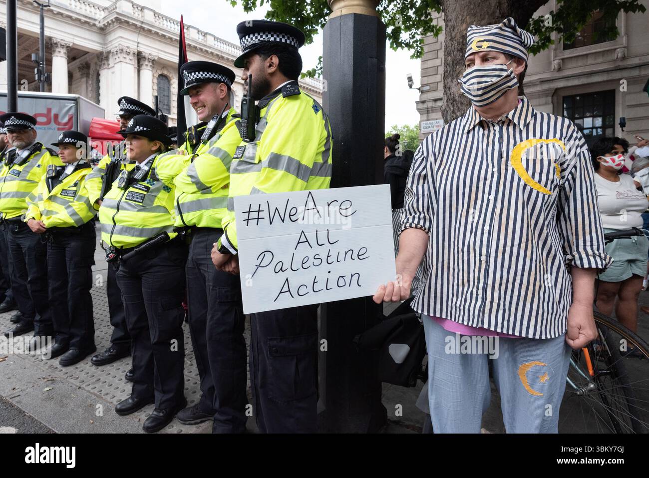 London, UK. 23 June, 2025. Supporters of non-violent direct action ...