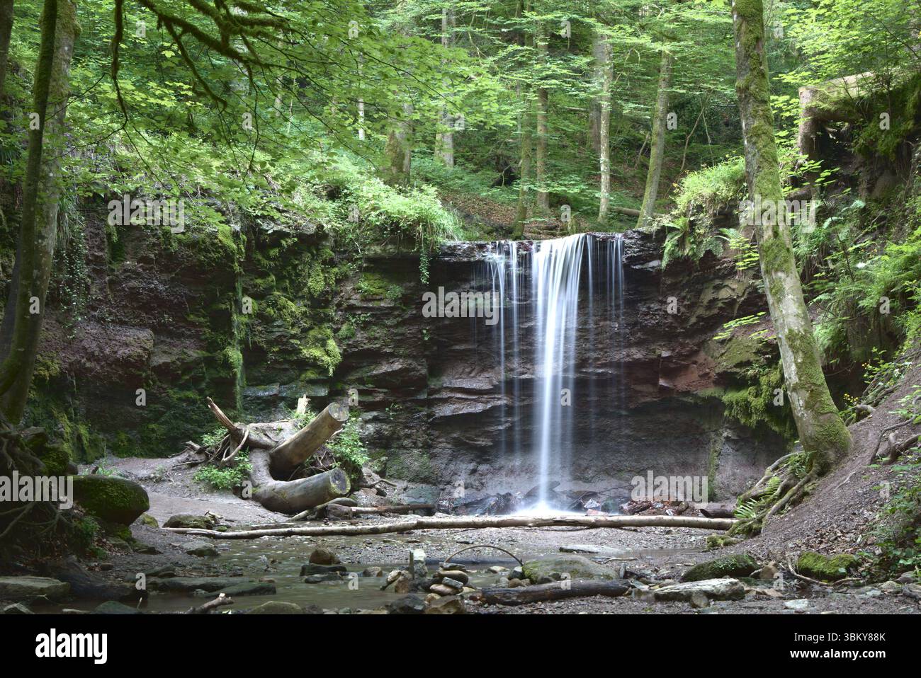 Hörschbachtal Waterfalls in Murrhardt Stock Photo - Alamy