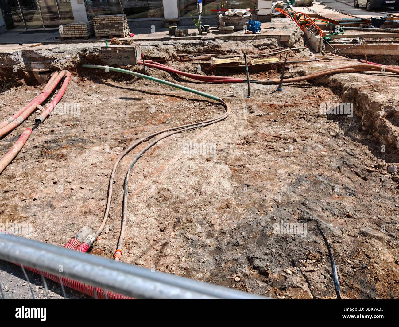 ground leveling and flattening in road construction and traffic ...