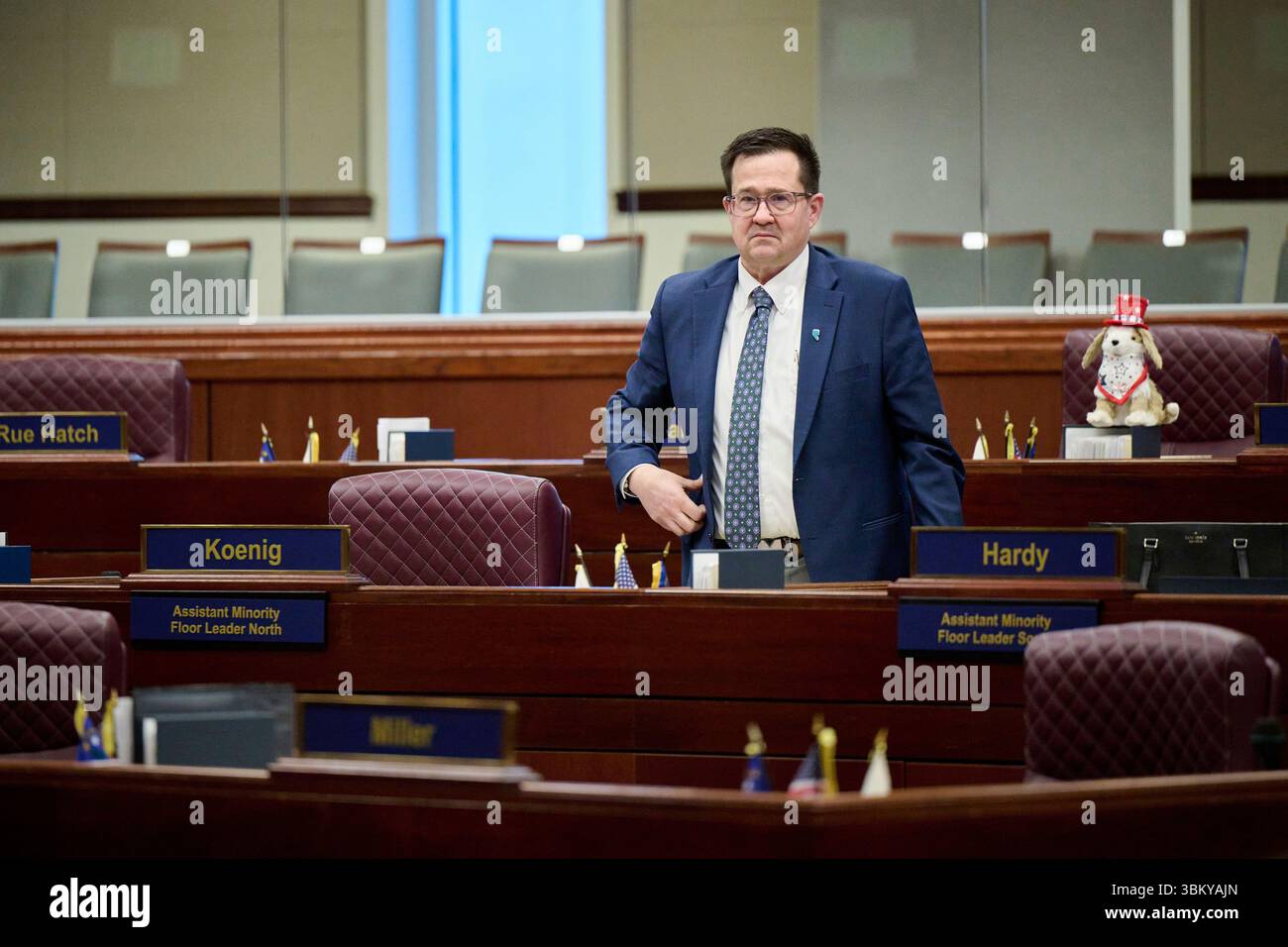 Nevada state Rep. Gregory Koenig, R-Fallon, looks on at the Nevada ...