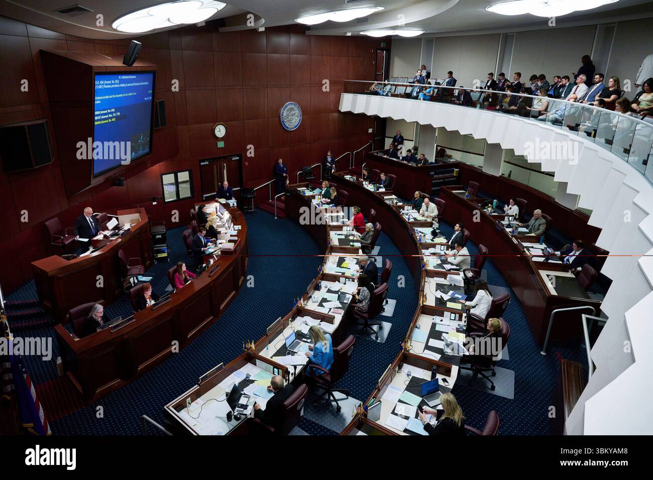 Nevada state Senate gathers at the Nevada state Legislature on Friday ...