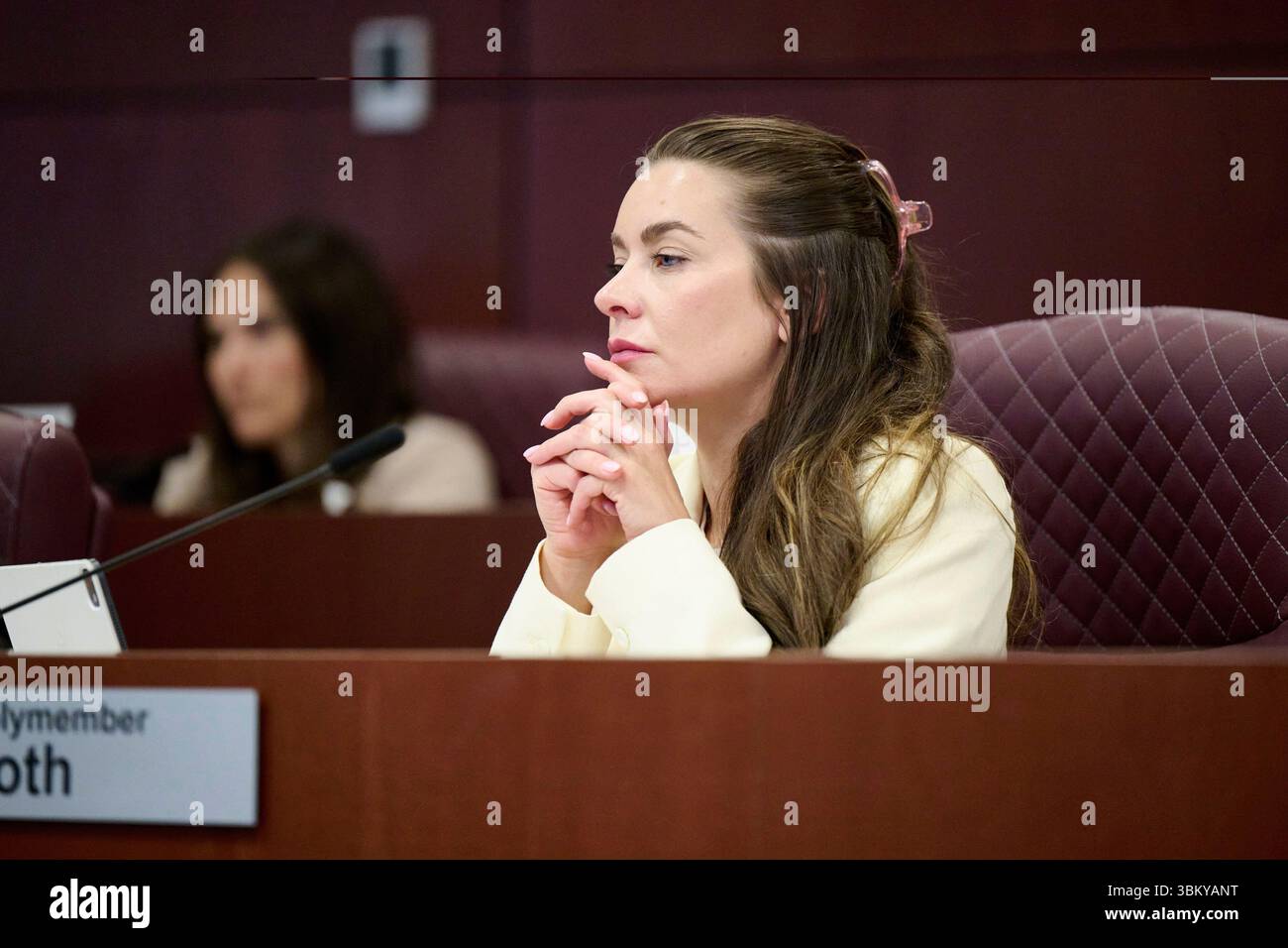 Nevada state Rep. Erica Roth, D-Reno, looks on at the Nevada state ...