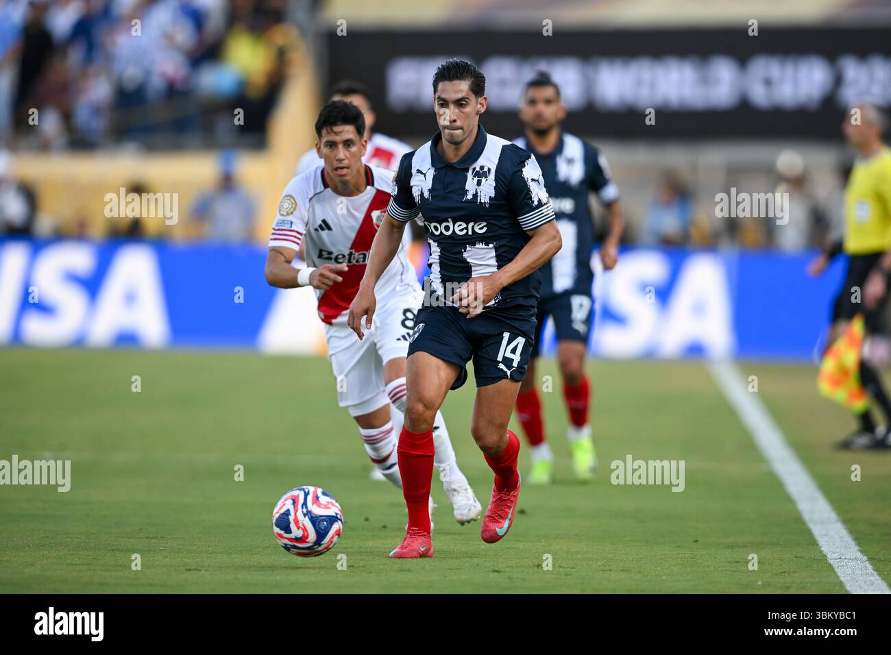 June 21, 2025: CF Monterry defender, Erick Aguirre (14), moves the ball ...