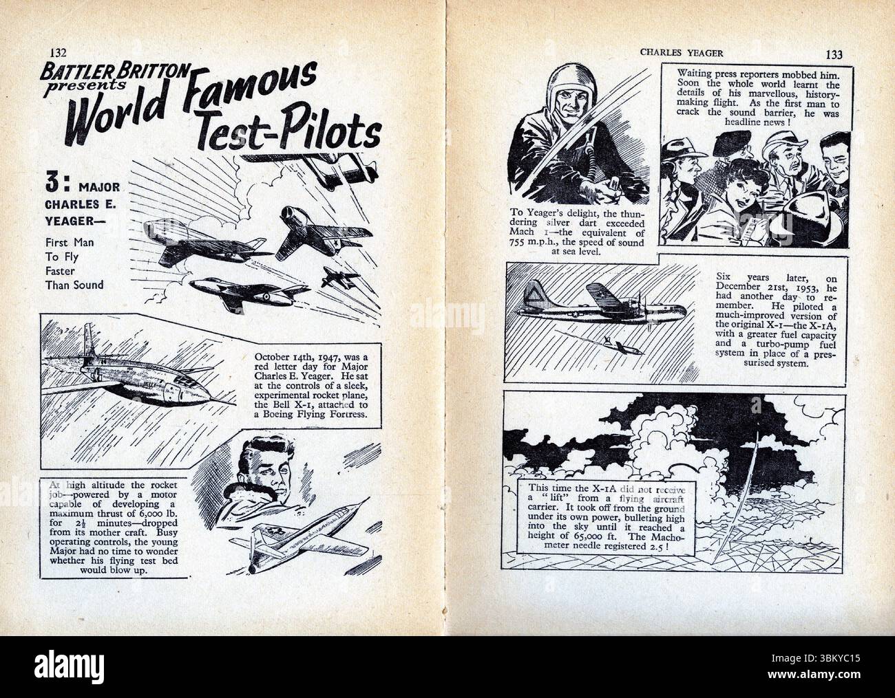 Double page spread from the comic book Battler Britton, a series first ...