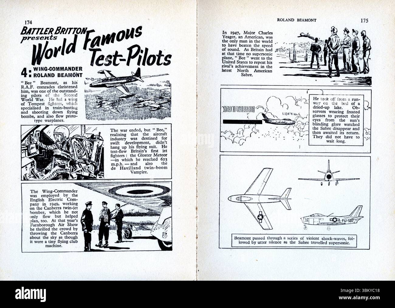 Double page spread from the comic book Battler Britton, a series first ...