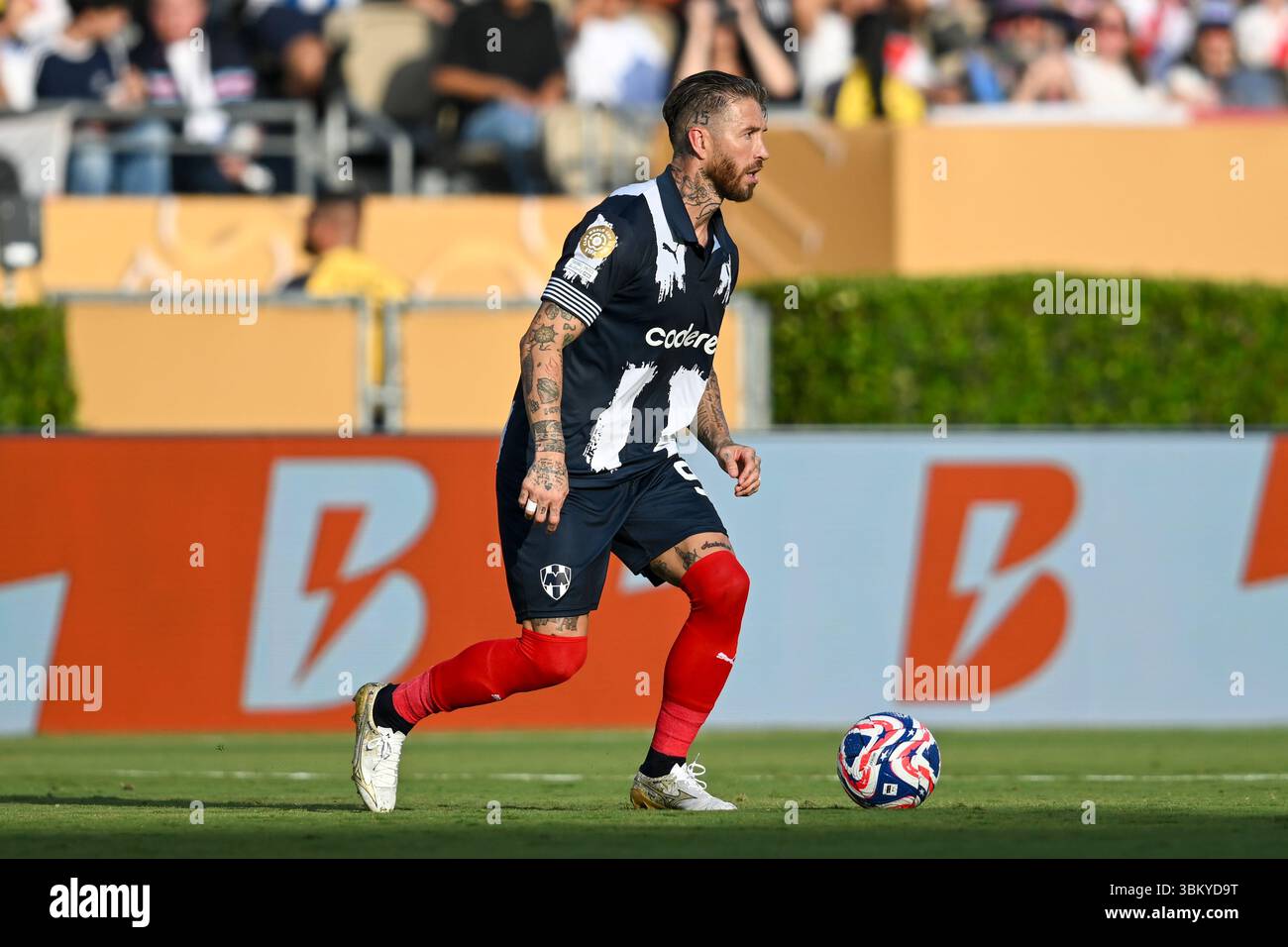 Pasadena, CA. 21st June, 2025. CF Monterry defender, Sergio Ramos (93 ...
