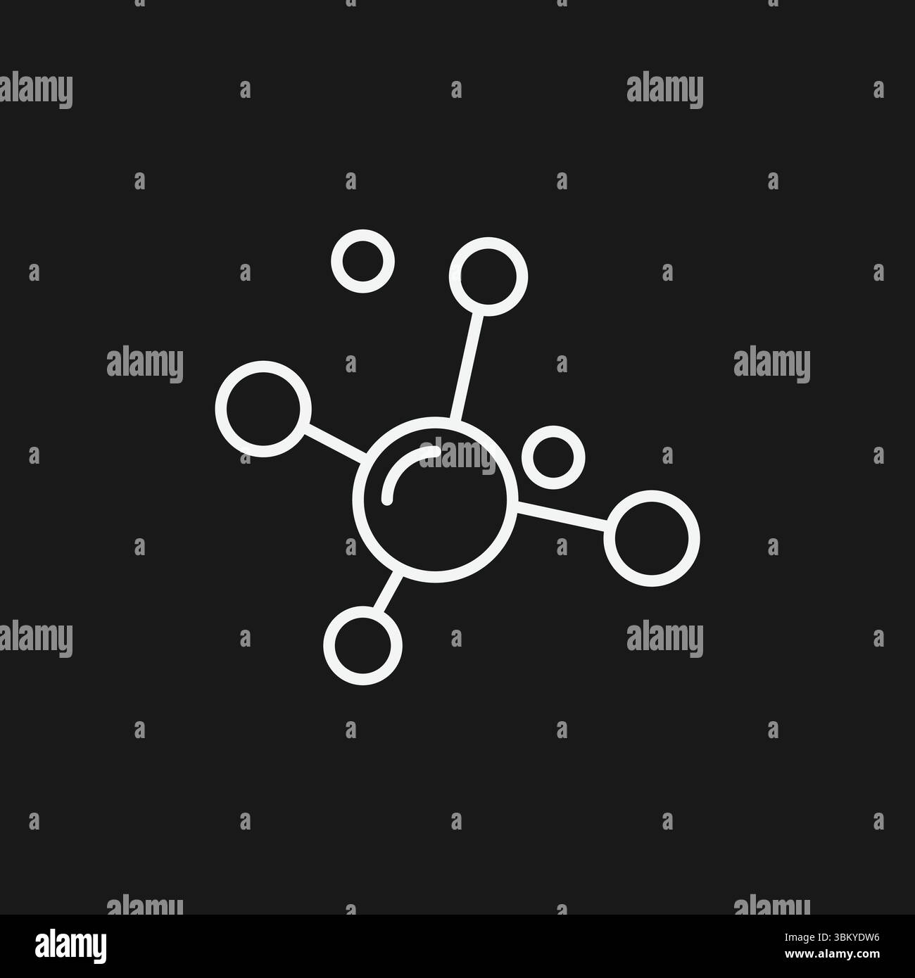 Molecular Structure Network Connection Icon Science Chemistry And Interconnectivity Stock
