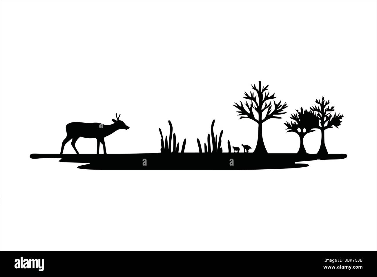 Wild Animal Silhouettes Collection - Safari and Forest Animals Vector ...