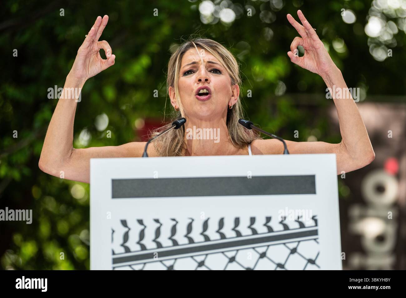 Madrid, Spain. 23rd June, 2025. Second Vice President and Minister of ...