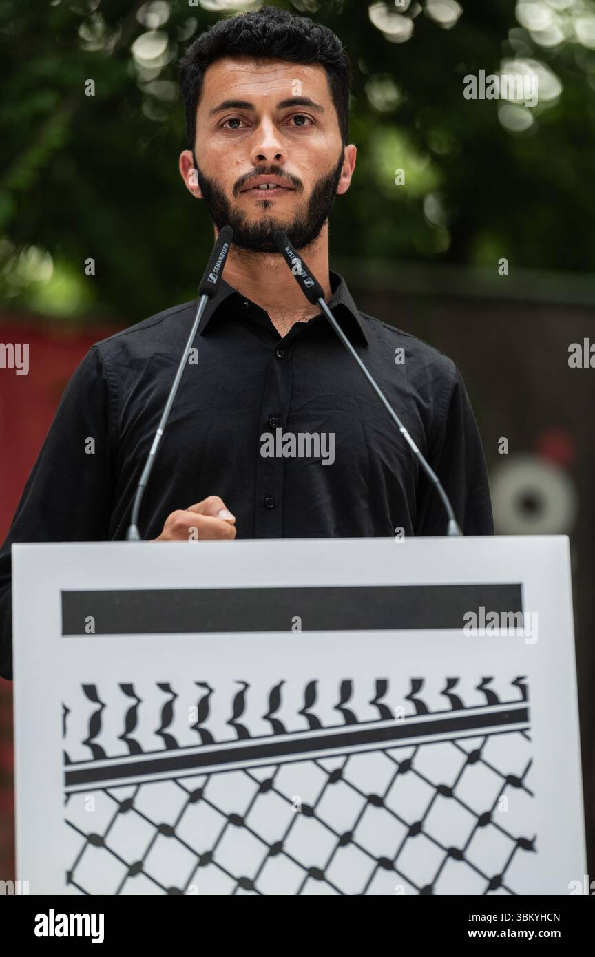 Madrid, Spain. 23rd June, 2025. Filmmaker and Oscar awarded Basel Adra ...