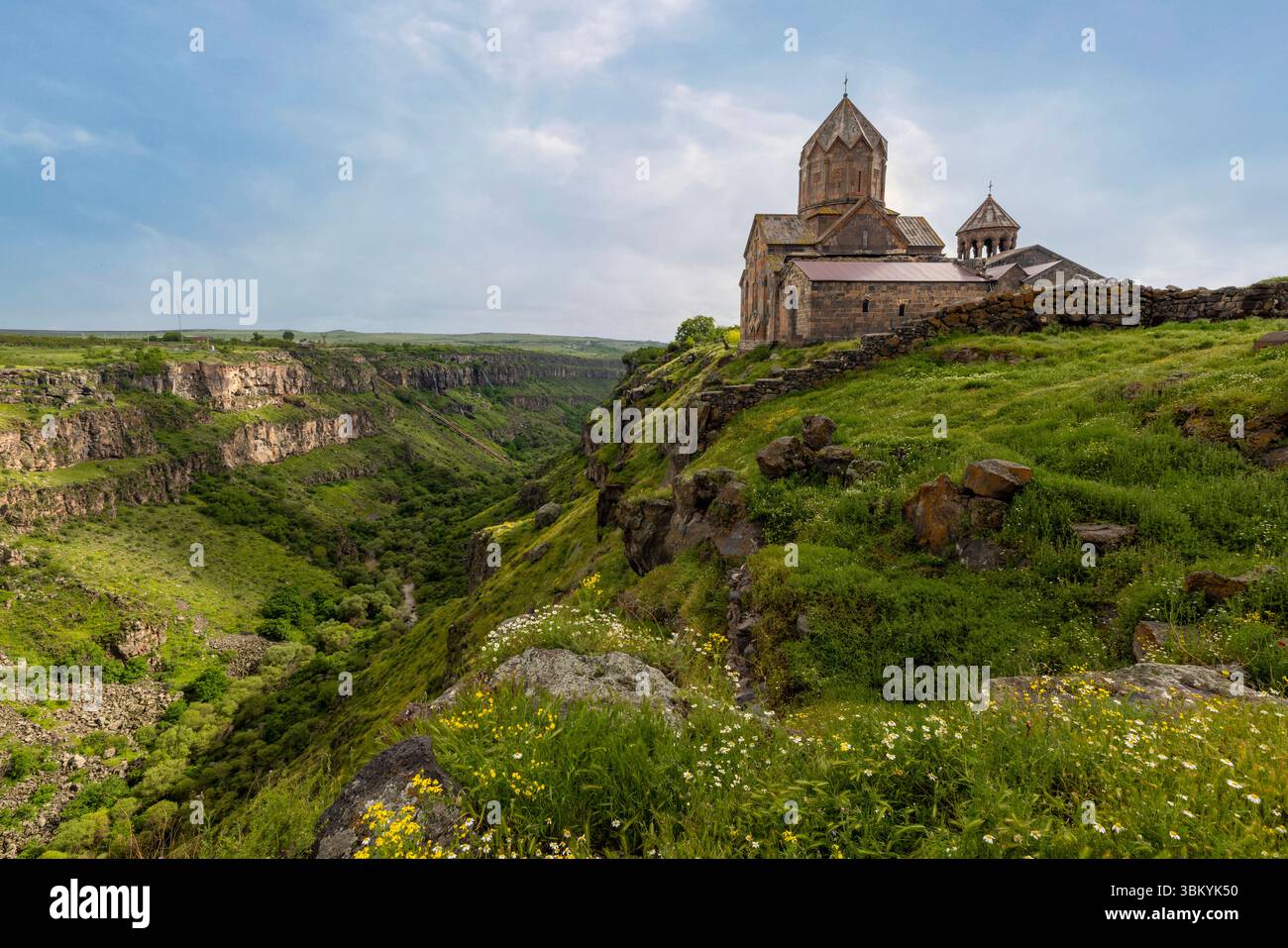 Hovhannavank, a medieval monastery, commands a view over the dramatic ...