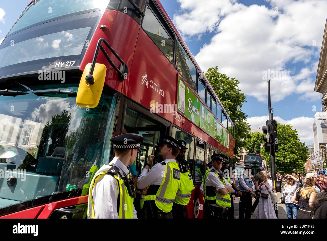 Trafalgar Square London, UK. 23rd June, 2025. As Home Secretary Yvette ...
