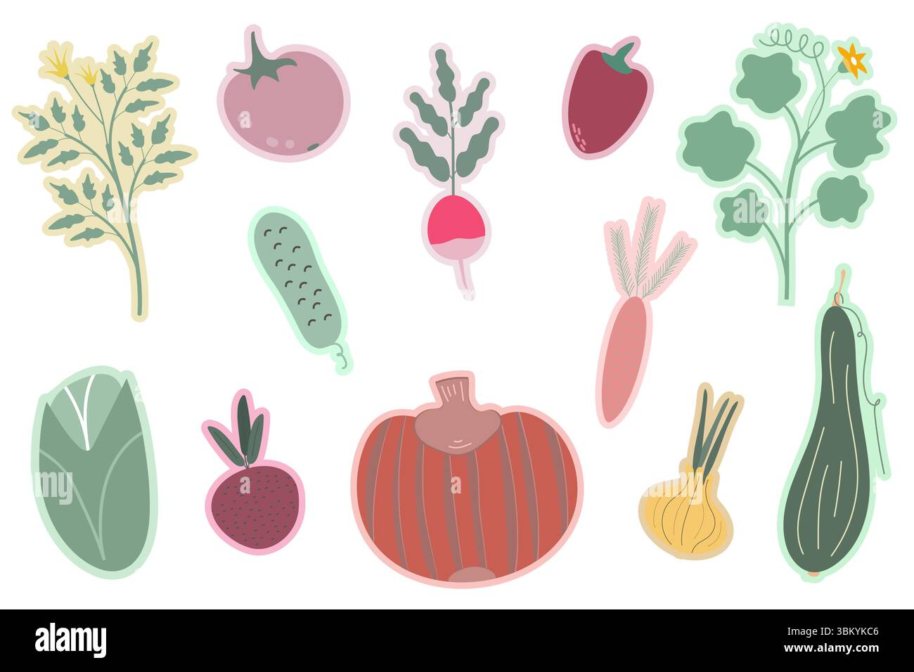 garden vegetable clip-art Stock Vector Image & Art - Alamy