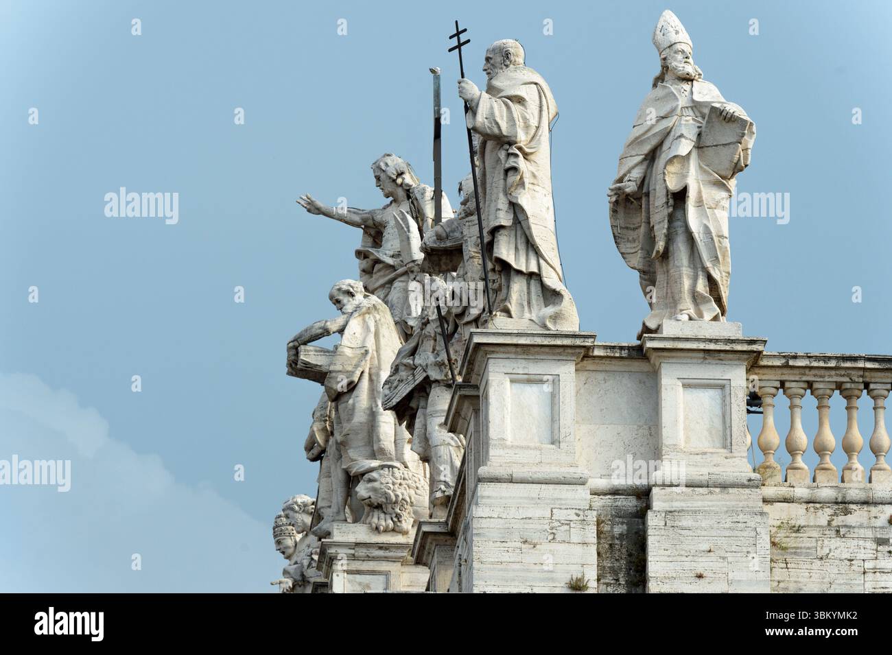 Rome, Italy. 22nd June, 2025. The statues of Christ and the Apostles ...