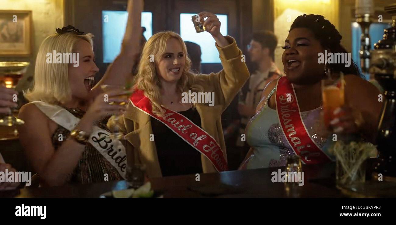 BRIDE HARD, from left: Anna Camp, Rebel Wilson, Da'Vina Joy Randolph, 2025. © Magenta Light ...