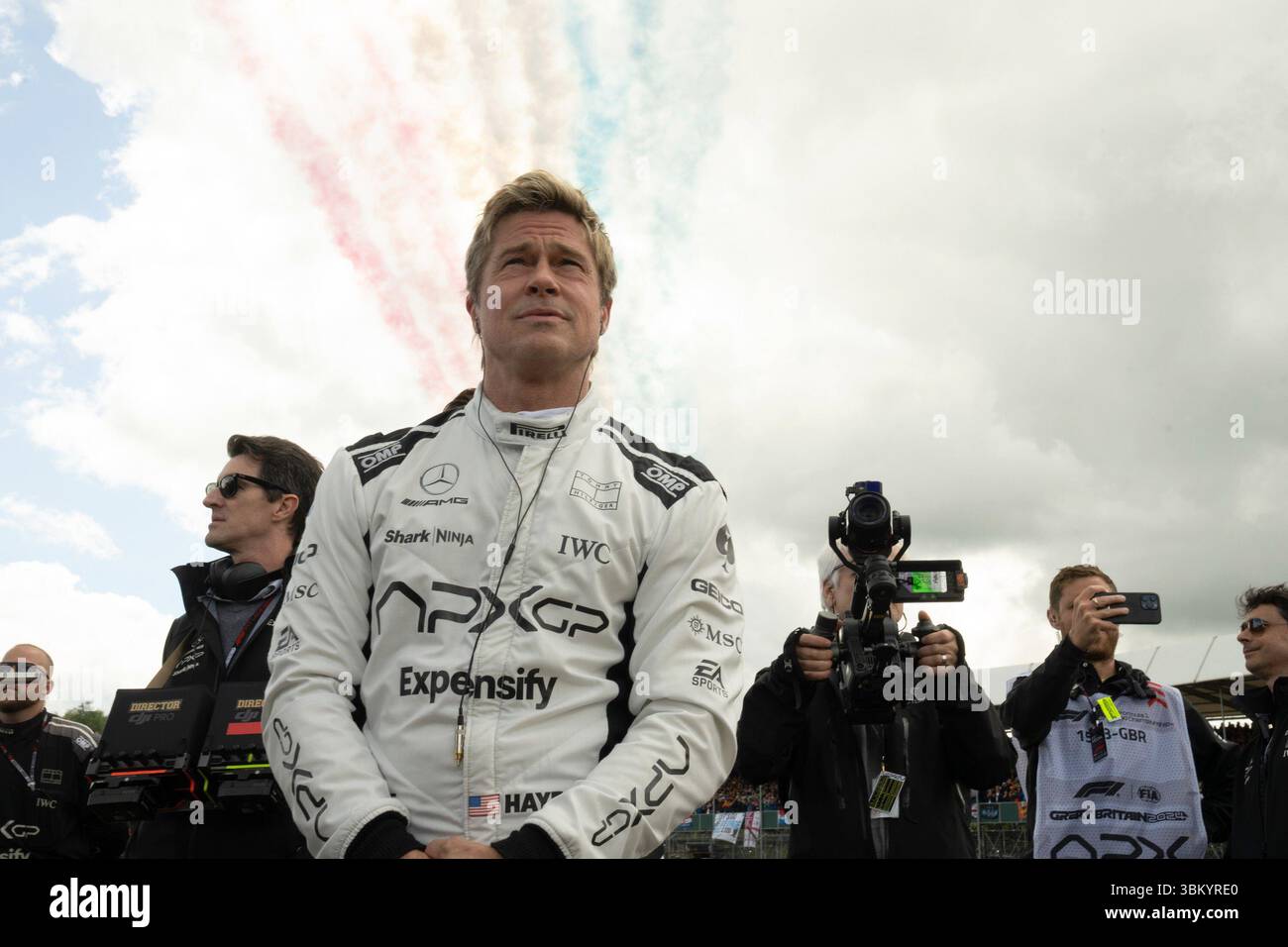 F1: THE MOVIE, (aka F1), Brad Pitt, on set, 2025. ph: Scott Garfield ...