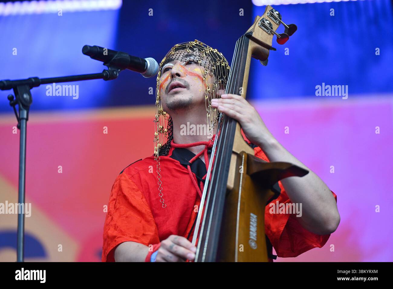 Croatia, Zagreb, 230625. Performance of the japanese group Mitsune on ...