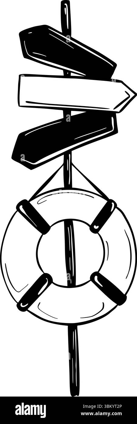 Summer wooden sign on Black and White Stock Photos & Images - Alamy