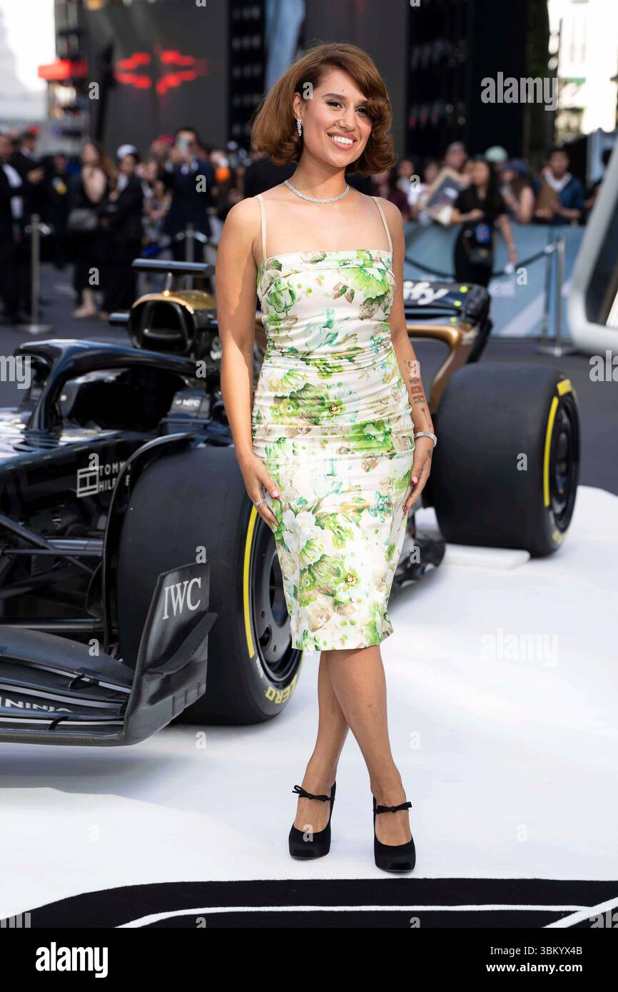 Raye poses for photographers upon arrival at the premiere of the film ...