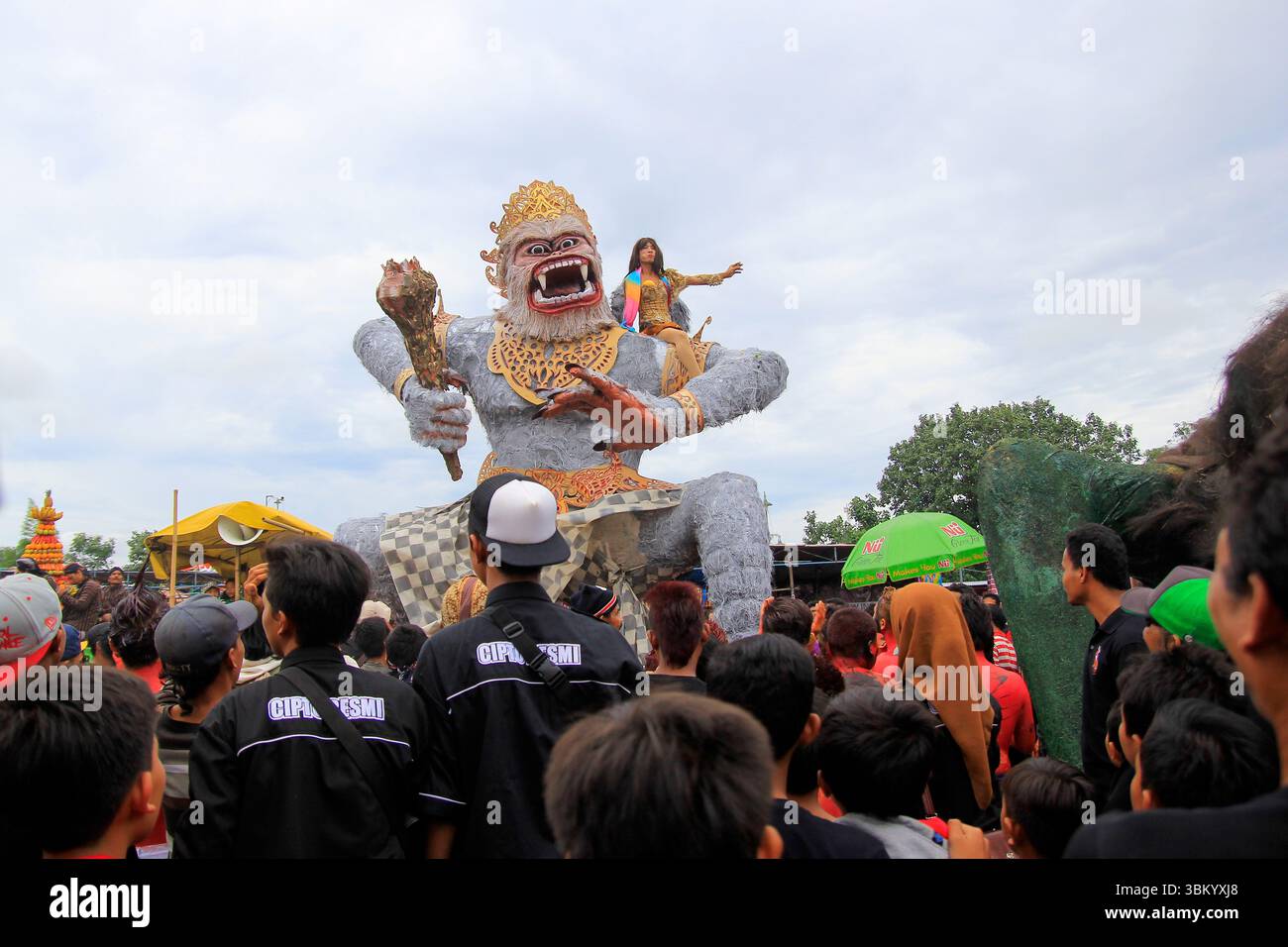 Giant doll of monkey character Anoman Obong in the Ramayana puppet ...