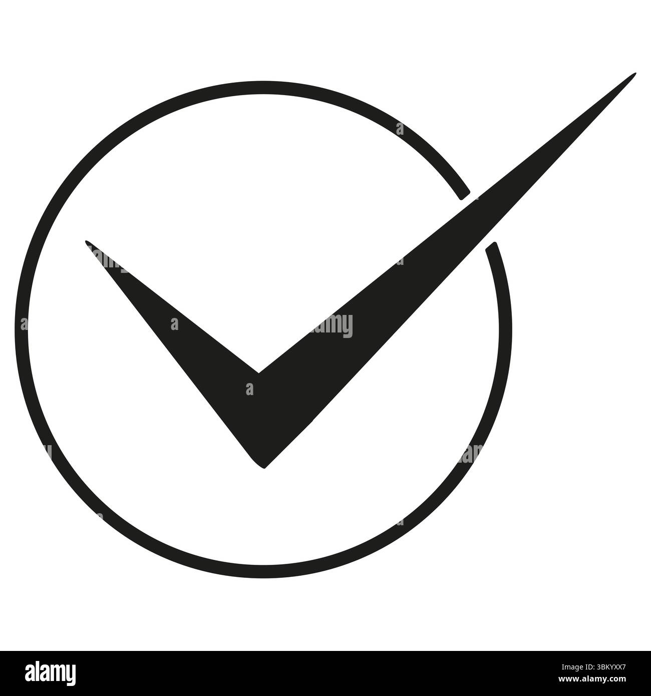 Checkmark icon. Approved circle symbol. Validation shape. Vector confirmation illustration Stock ...