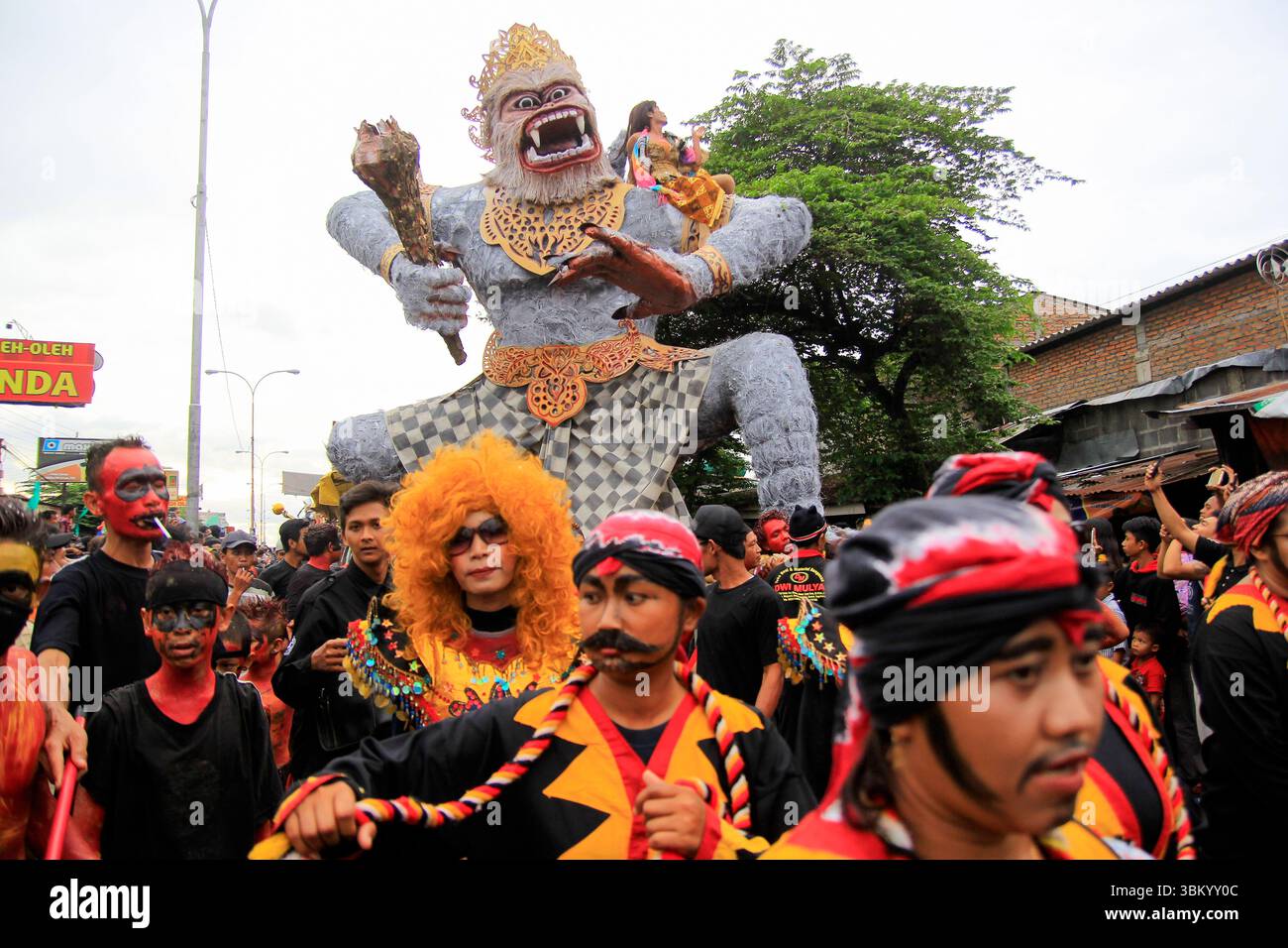 Giant doll of monkey character Anoman Obong in the Ramayana puppet ...