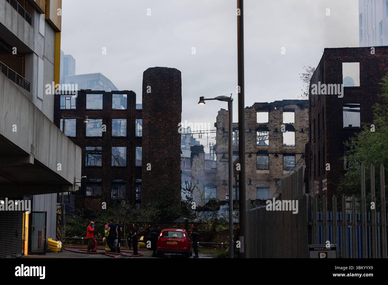 Manchester, UK. 23 JUN, 2025. Aftermath after a large fire engulfed the ...