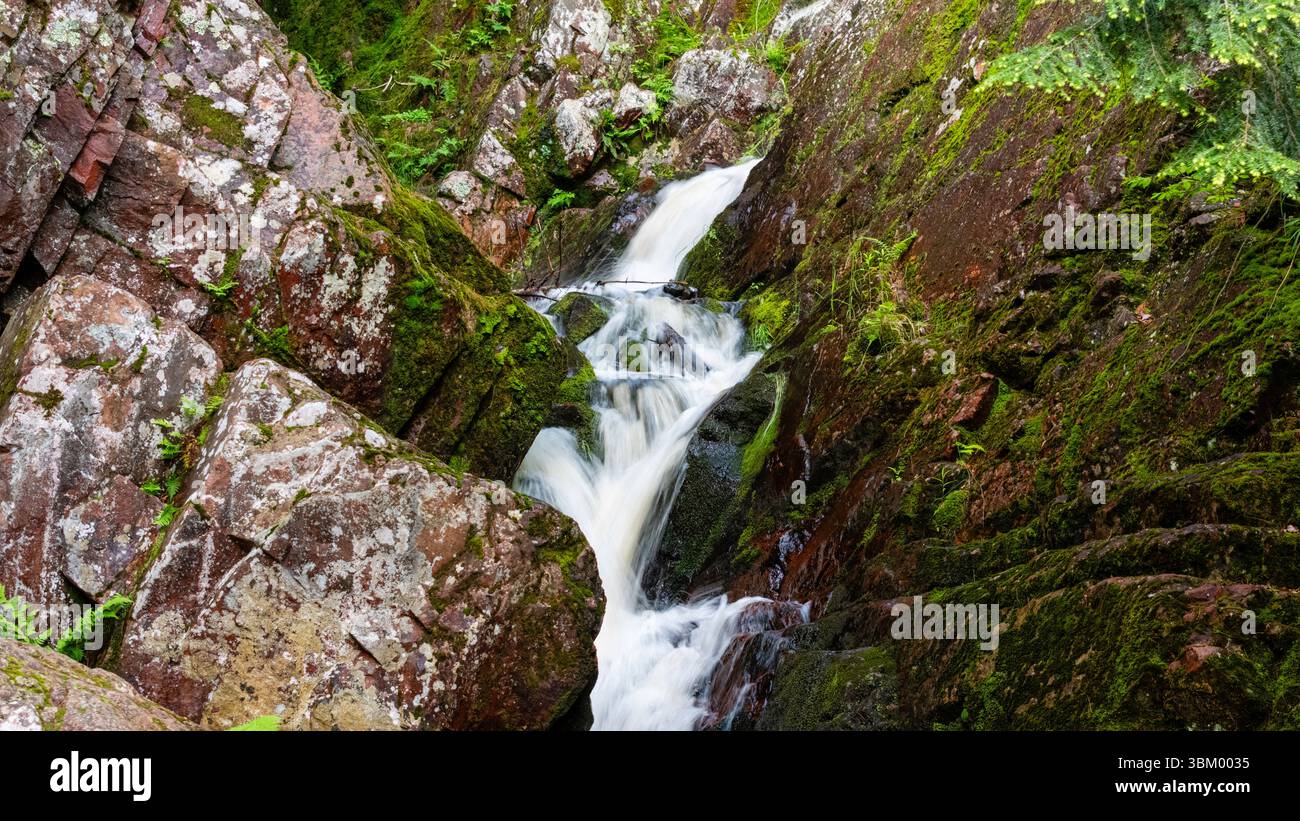 Aerial photograph of beautful Morgan Falls in the Chequamegon-Nicolet ...