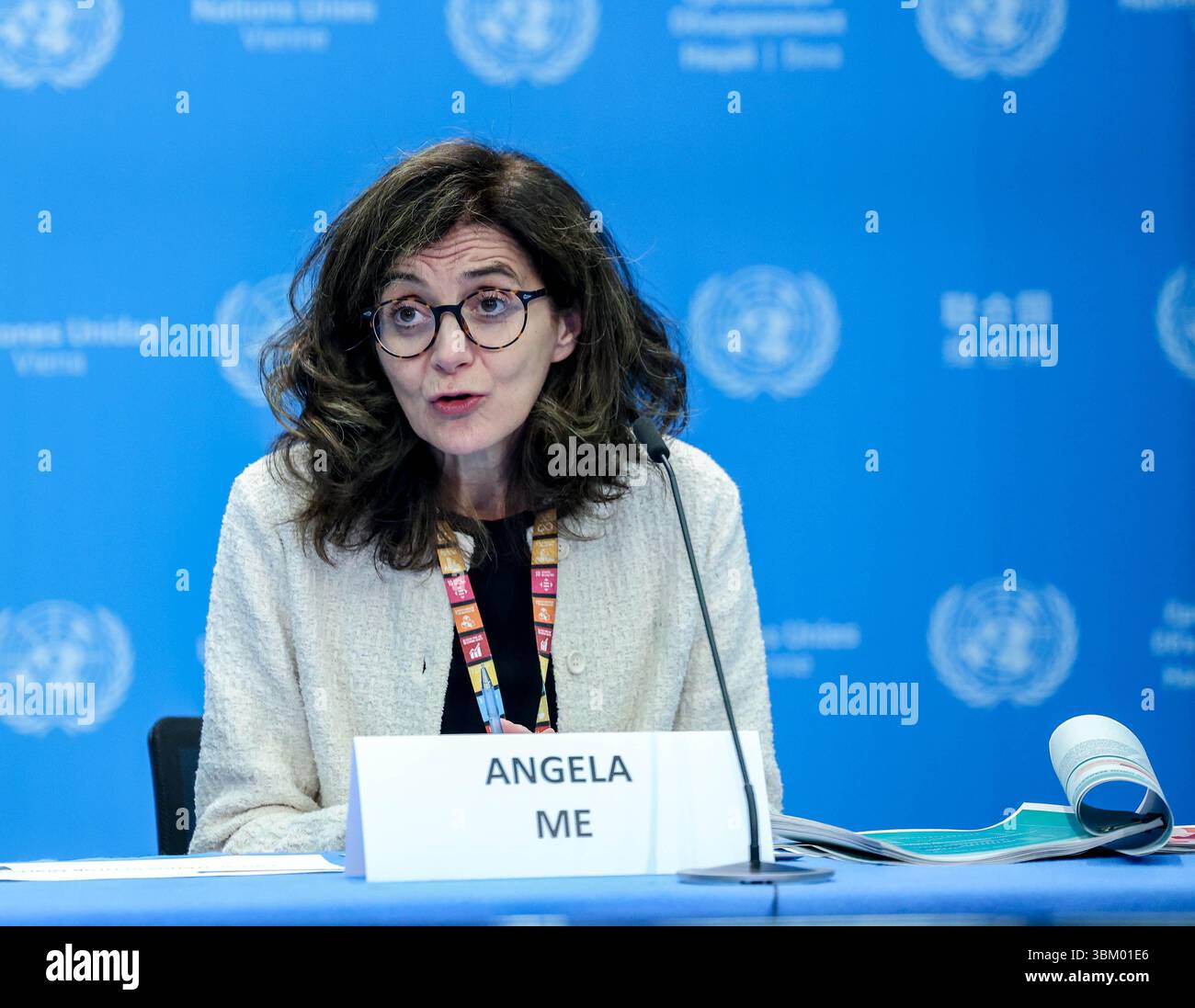 Vienna, Austria, Austria. 23rd June, 2025. ANGELA ME, Chief of UNODC ...