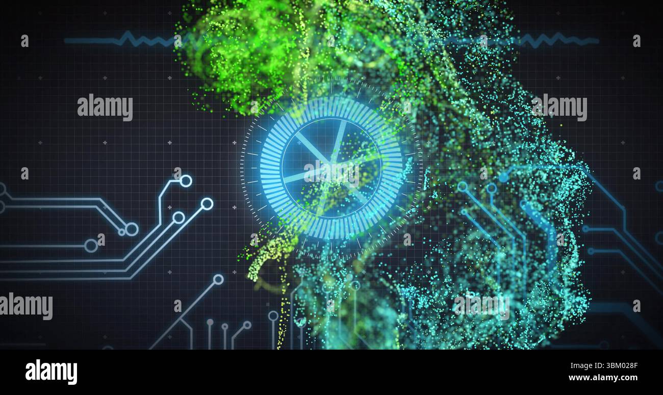 Animation holographic grid circular data hi-res stock photography and images - Alamy