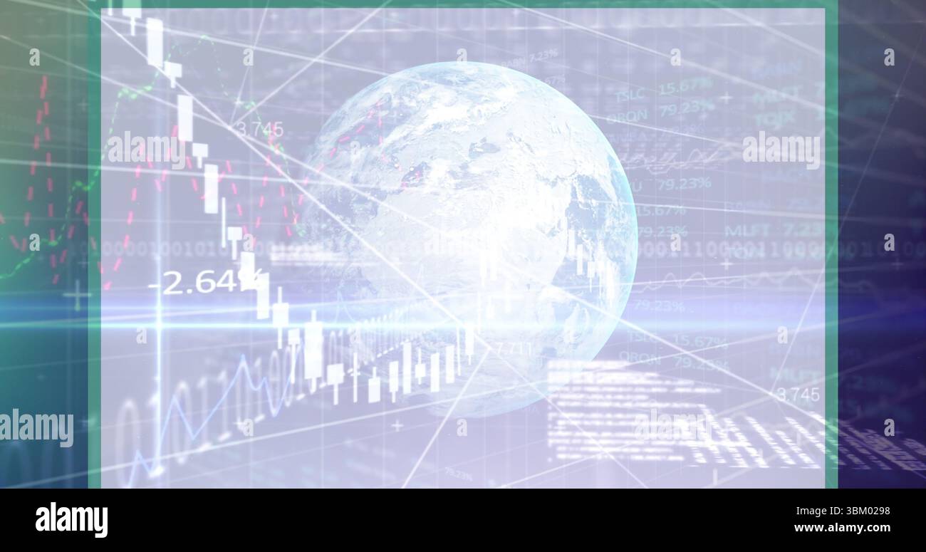 Translucent financial overlay floating over hi-res stock photography ...