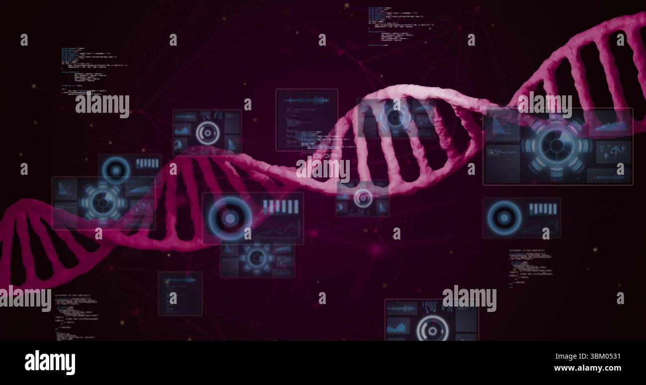 Digital double helix graphic floating hi-res stock photography and ...