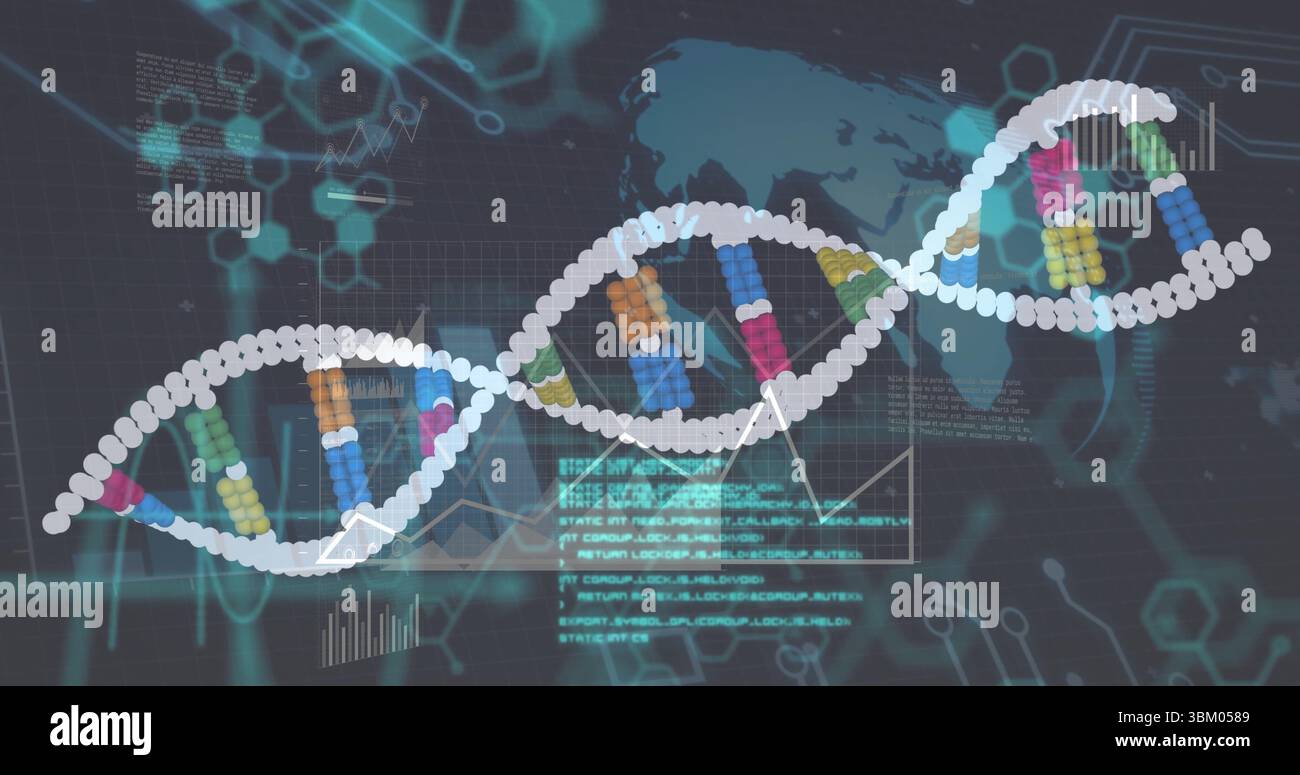 Dna strand data charts world hi-res stock photography and images - Alamy