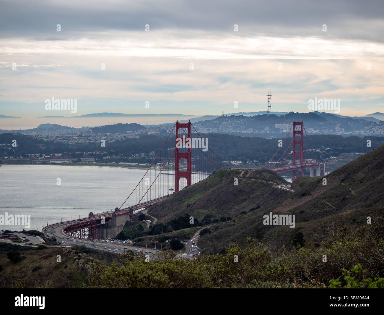 A scenic view of the Golden Gate Bridge in San Francisco, California ...