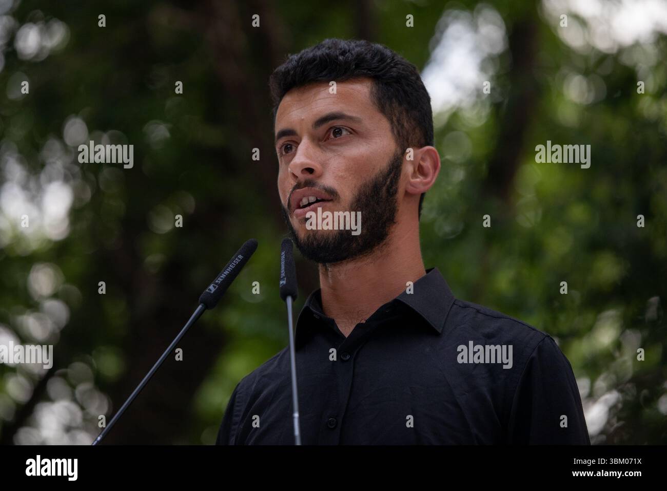 Filmmaker Basel Adra spoke during the international event "Stop the ...