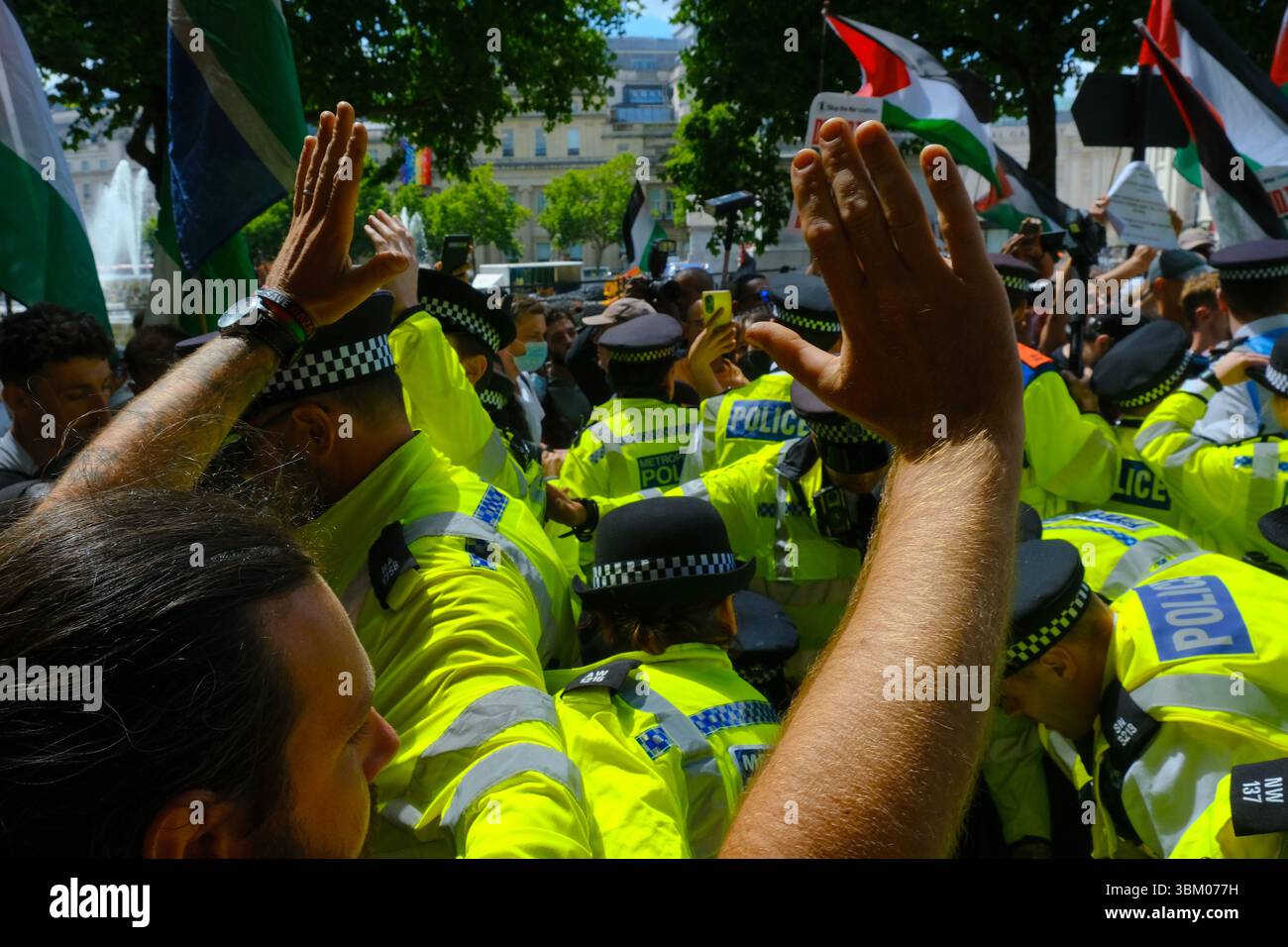 Activists protest the possible banning of Palestine Action following ...