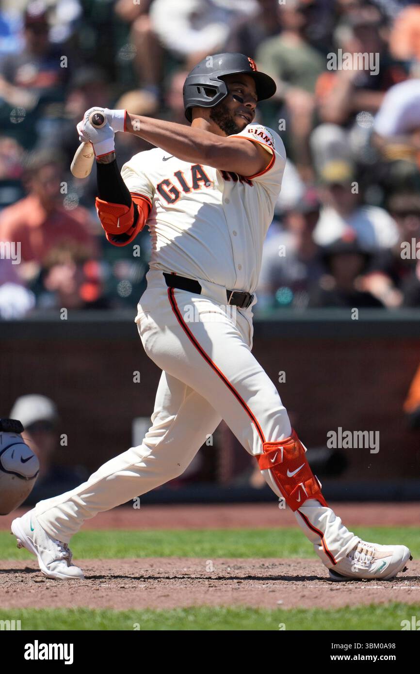 San Francisco Giants' Dominic Smith during a baseball game against the ...