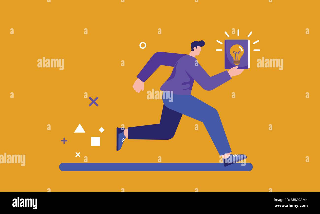 Animated male character running hi-res stock photography and images - Alamy